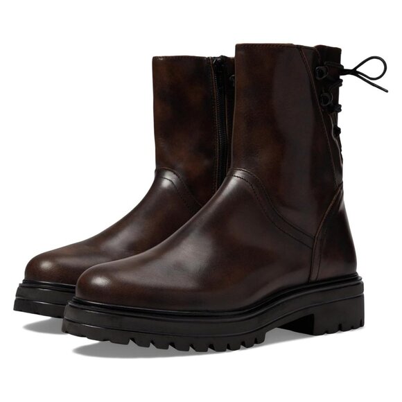 Volatile | Shoes | Volatile Shoes Alice Brown Lace Up Panel Moto Ankle ...